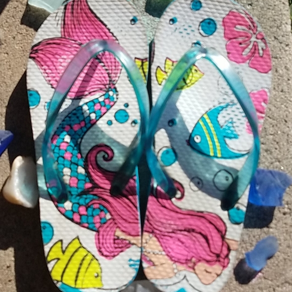 Shoes | Mermaid Flip Flops Size 1 | Poshmark